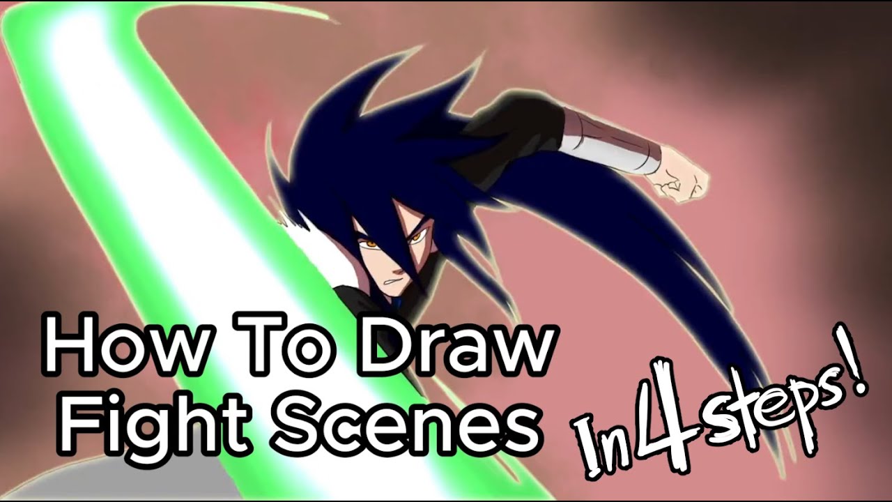 How To Draw A Fight Scene 2: In 4 steps - YouTube