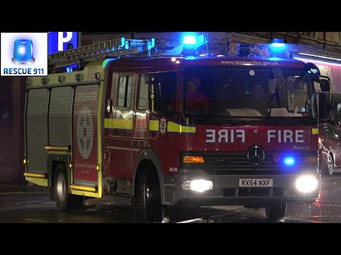 Old school british siren [London Fire Brigade] Pump A242 LFB Soho - YouTube