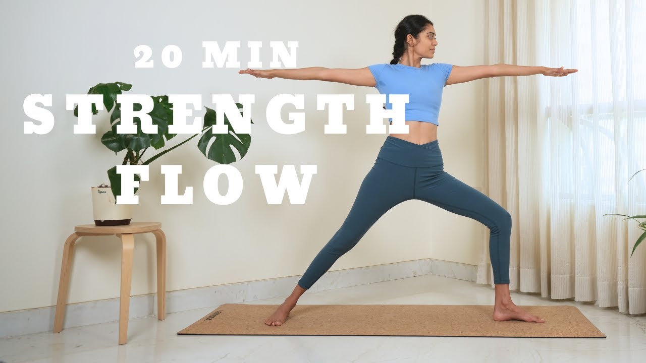 20 Minute STRENGTH + BALANCE Yoga Flow (Beginner friendly) - YouTube
