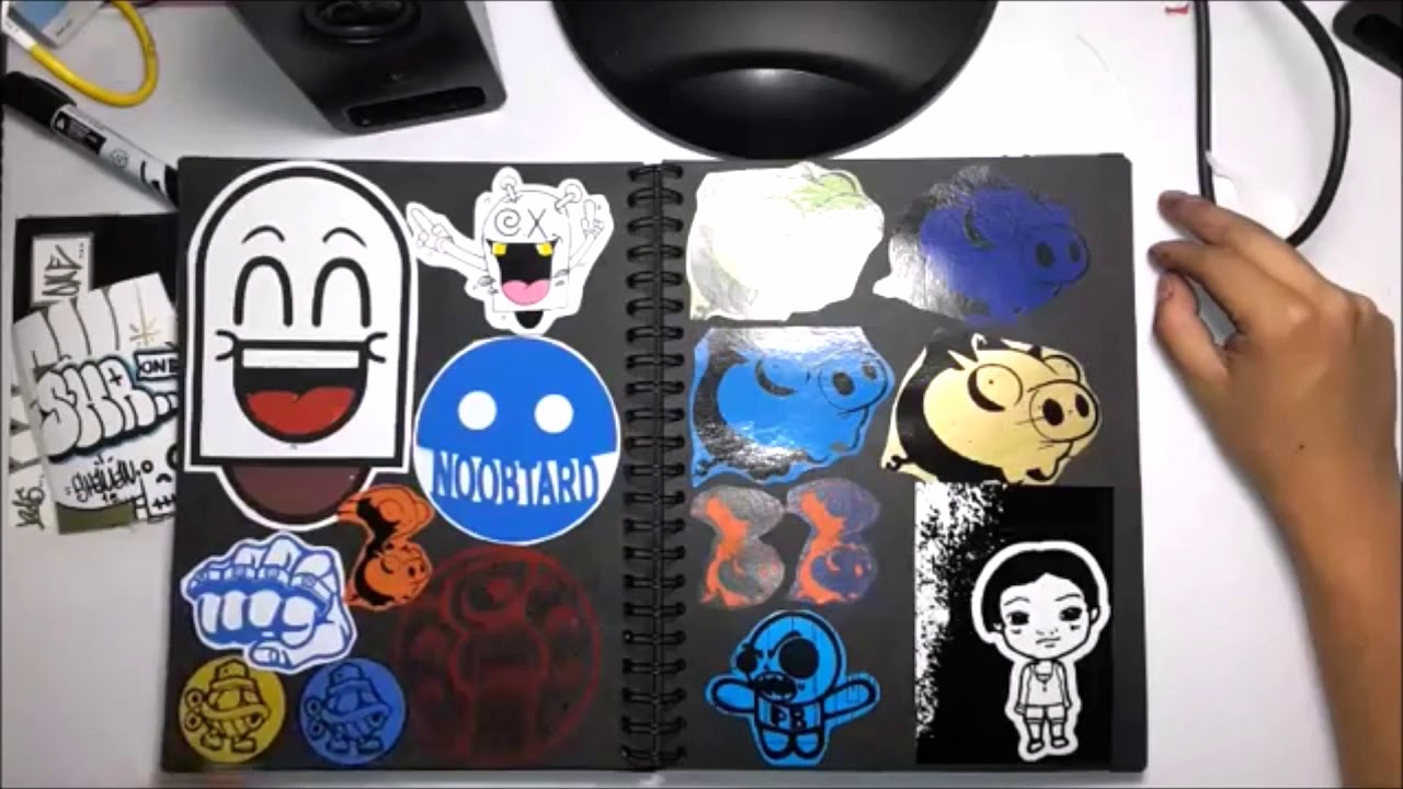 graffiti stickers book - YouTube