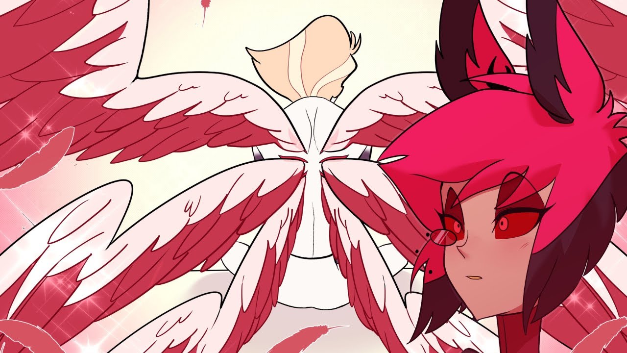 Alastor grooms lucifers wings? - Hazbin Hotel comic dub - YouTube