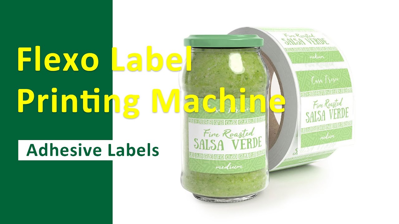 Flexo Label Printing Machine Printing Adhesive Labels With Varnishing ...