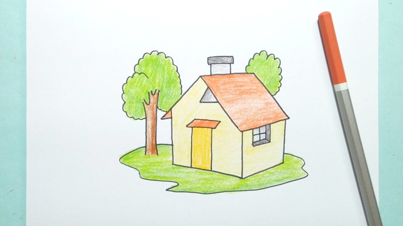 Drawing Small Cottage - YouTube