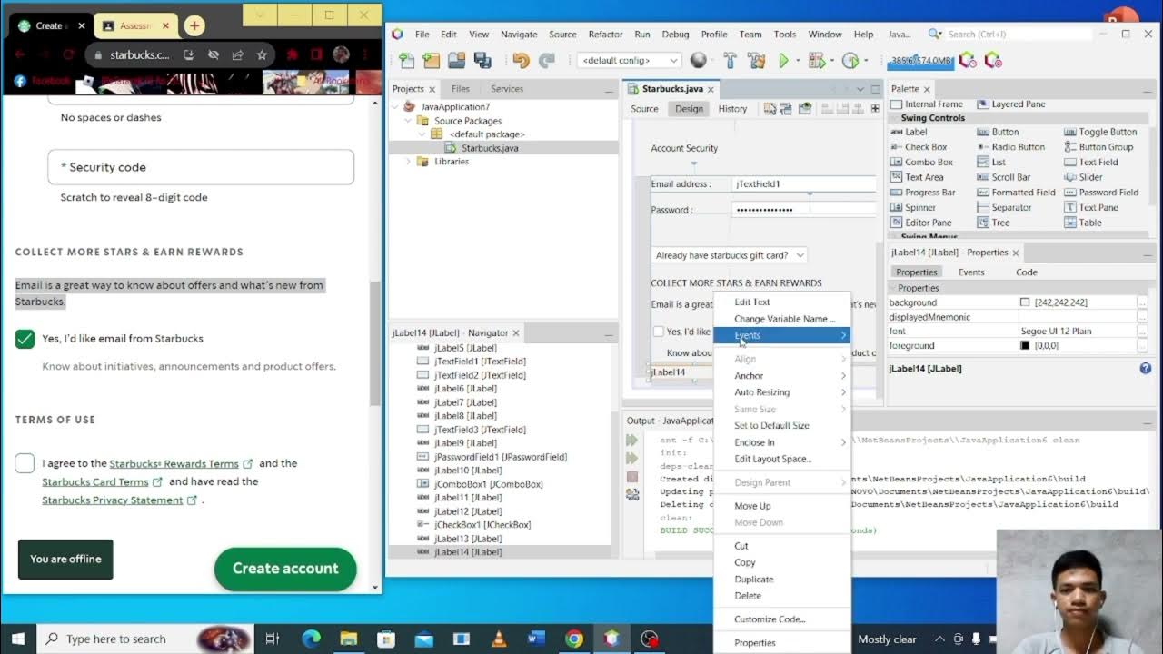 Recreating Web Form Using Java GUI Basic Controls - YouTube