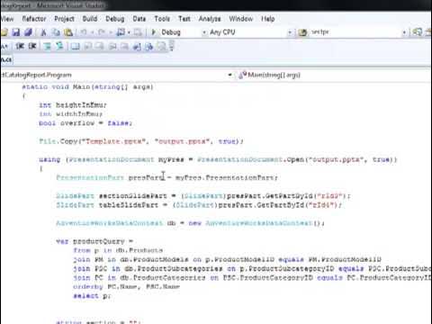 Using the Open XML SDK to add repeating data to a PowerPoint Deck - YouTube