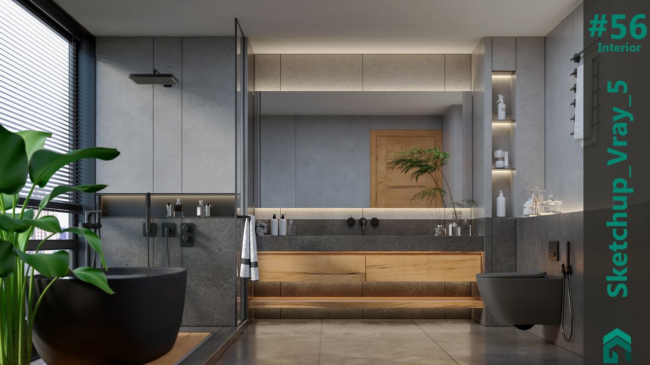 Sketchup Vray 5 Interior #56 - YouTube
