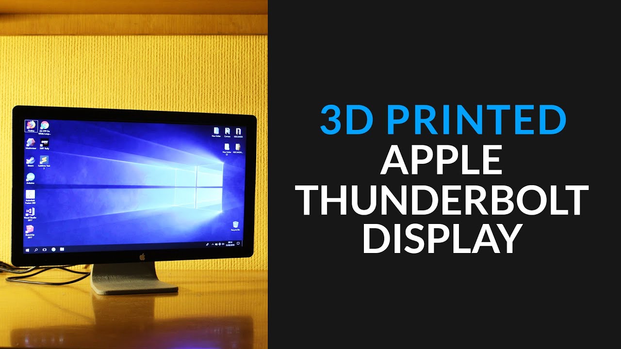 3D Printed Apple Thunderbolt Display Build - YouTube