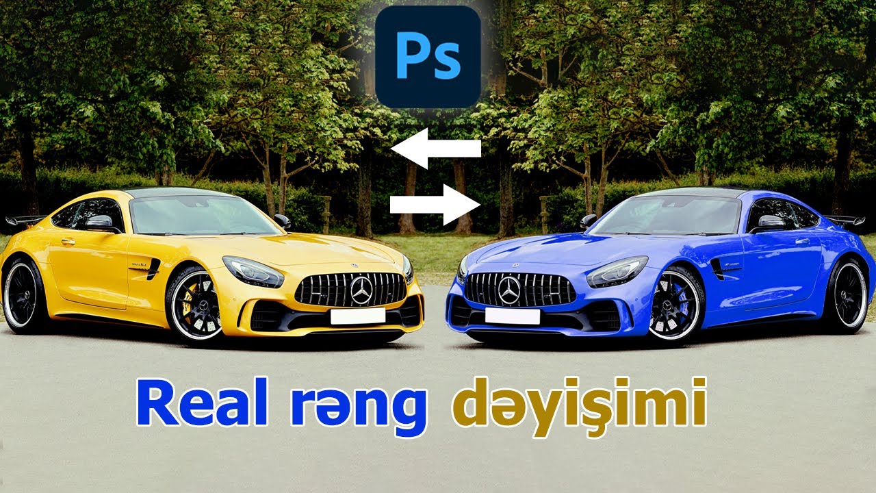 Photoshop car color change - YouTube