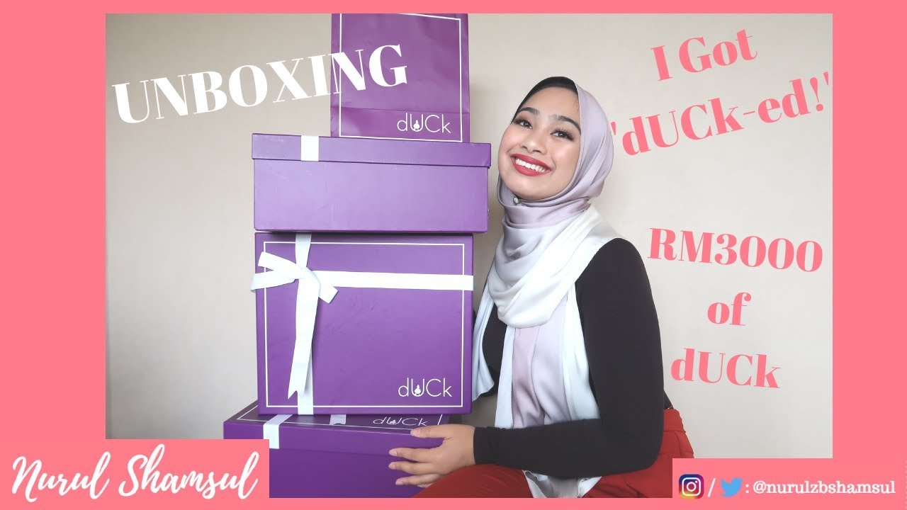 I Got dUCk-ed! | UNBOXING RM3000 Worth of dUCk Products | Duckscarves ...