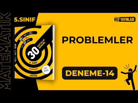 5.Sınıf Matematik Hız Yayınları 30 Haftalık Deneme Çözümü-14 (PROBLEMLER)