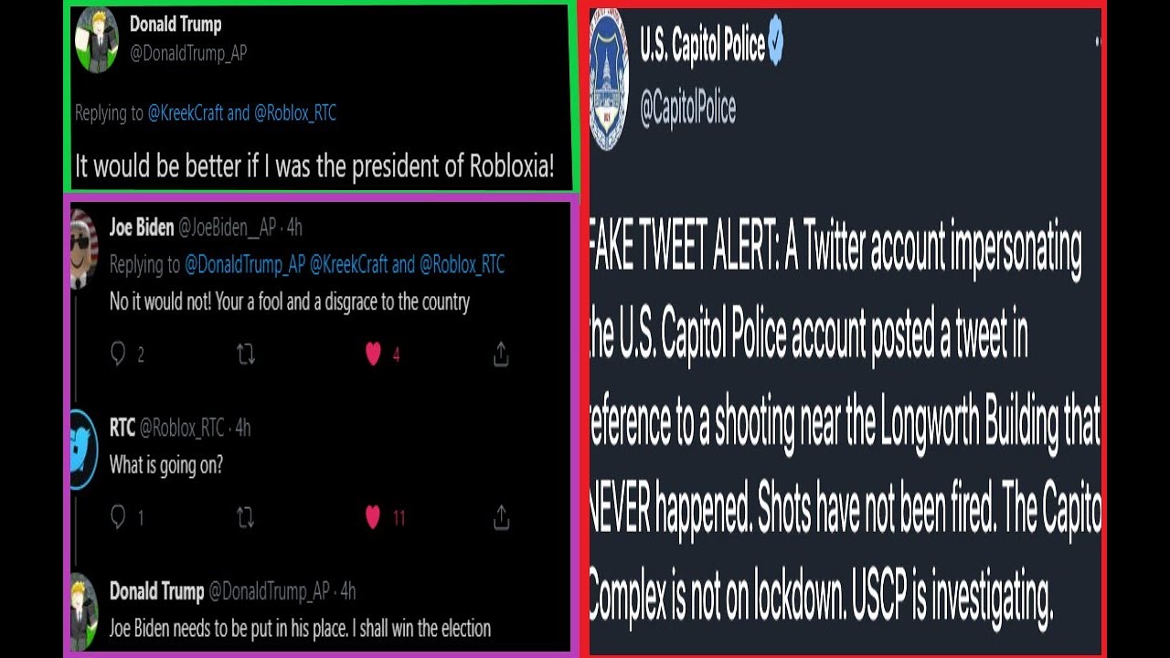 DONALD TRUMP AND JOE BIDEN ARE ARUGING IN ROBLOX - YouTube