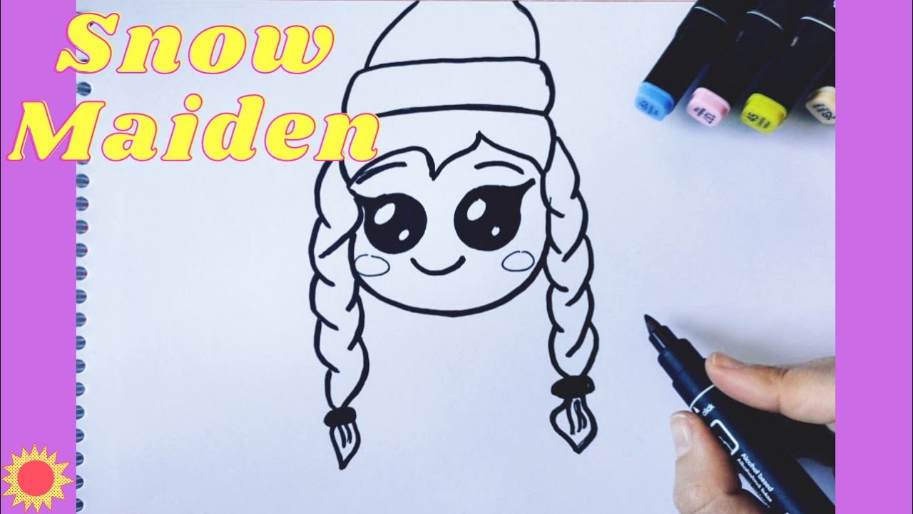 HOW TO DRAW A SNOW MAIDEN, STEP BY STEP. СНЕГУРОЧКА - YouTube