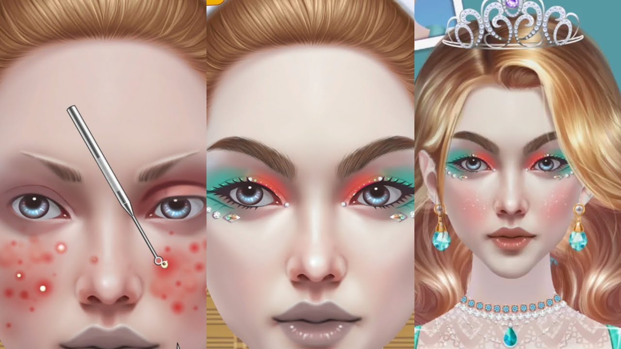 ASMR - Acne treatment and makeup animation video #asmrvideo # ...