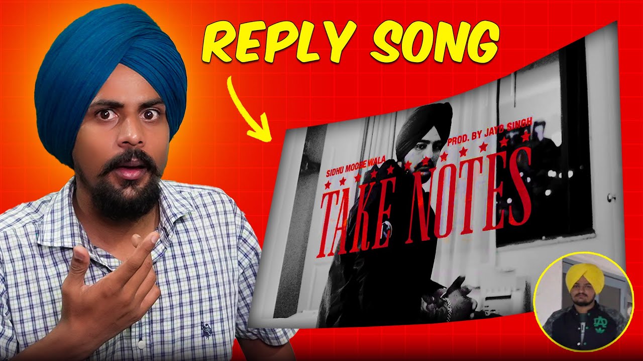 Reaction on Take Notes Sidhu Moose Wala New Song | Reply, Controversy ...