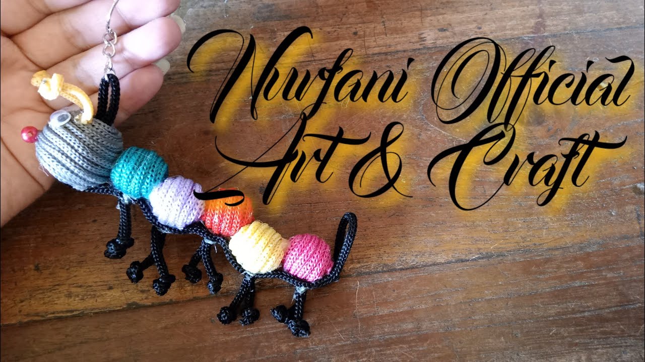85) tutorial macrame keychain caterpillar shape 🐛|| caterpillar shaped ...