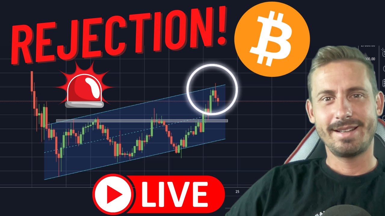 🚨REJECTION FOR BITCOIN! WHAT NOW? (Live Analysis) - YouTube