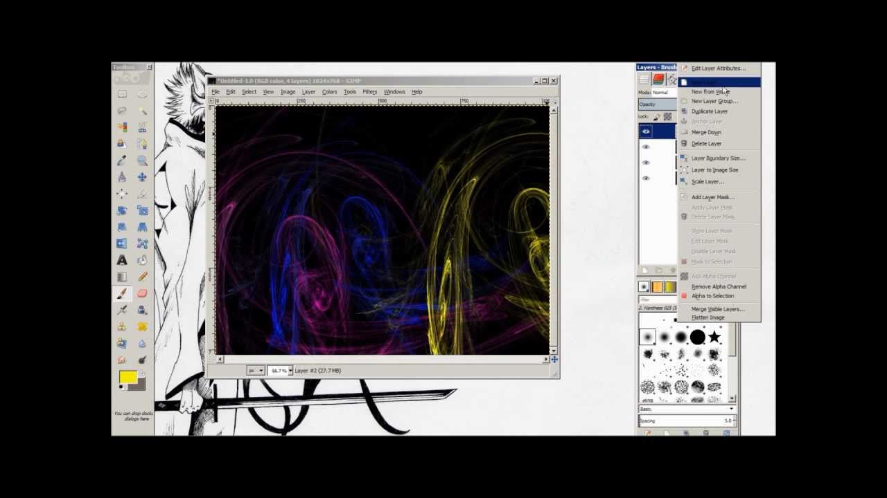You Just Got Learned Episode 4: Neon Splatter Effects In GIMP - YouTube