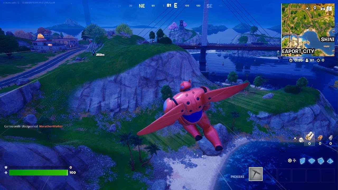 Fortnite hero baymax skin gameplay - YouTube