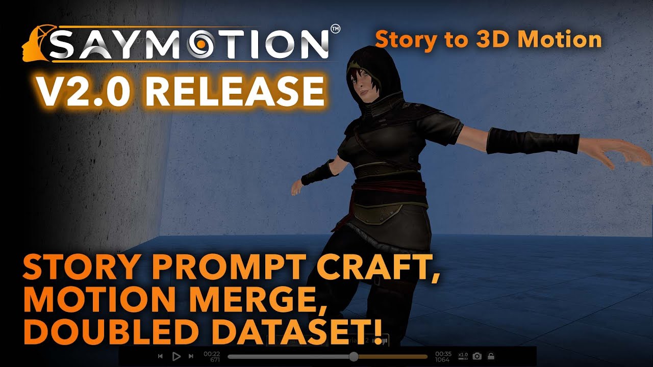 SayMotion V2.0: Story Prompt Craft, Generative Motion Merging | Story ...