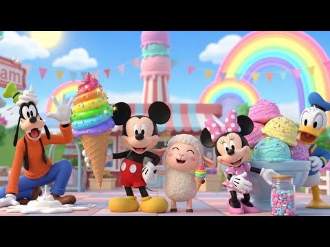 Mickey Mouse Ice Cream Adventure with Sheep & Friends 🍦 | Fun 3D Kids ...