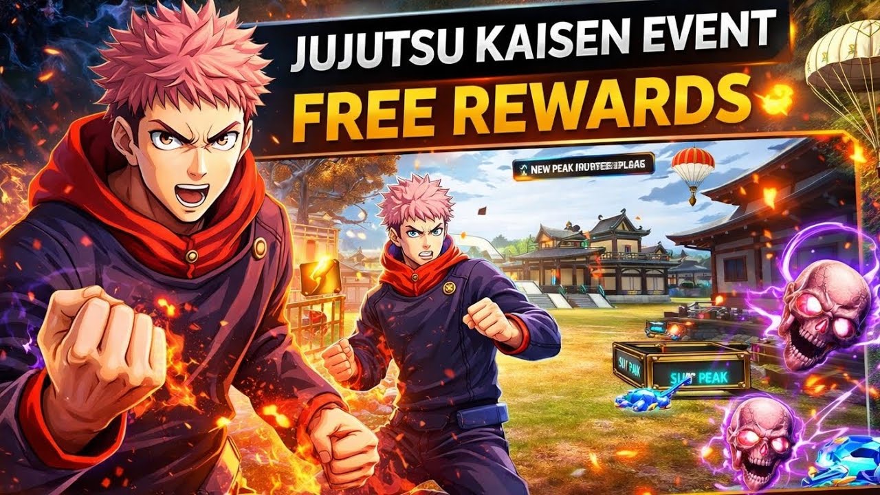 🔥 Jujutsu Kaisen Event Free Rewards 🎉 | Yuji Bundle | OB52 Update ⚡ ...