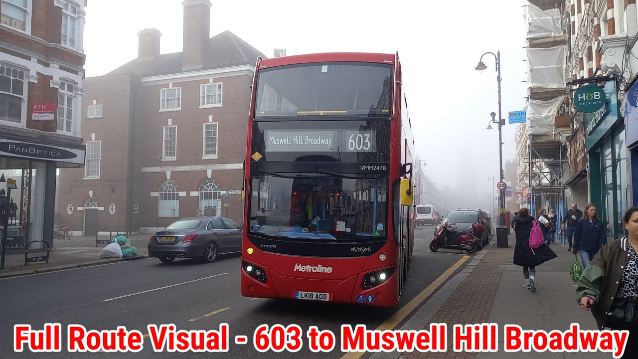 Full Route Visual | London Bus Route 603 - Swiss Cottage to Muswell ...