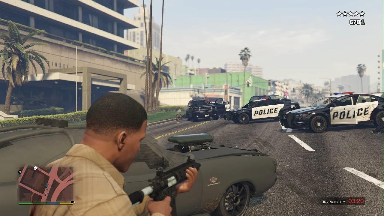 Grand Theft Auto V 5 Star Wanted Level - YouTube