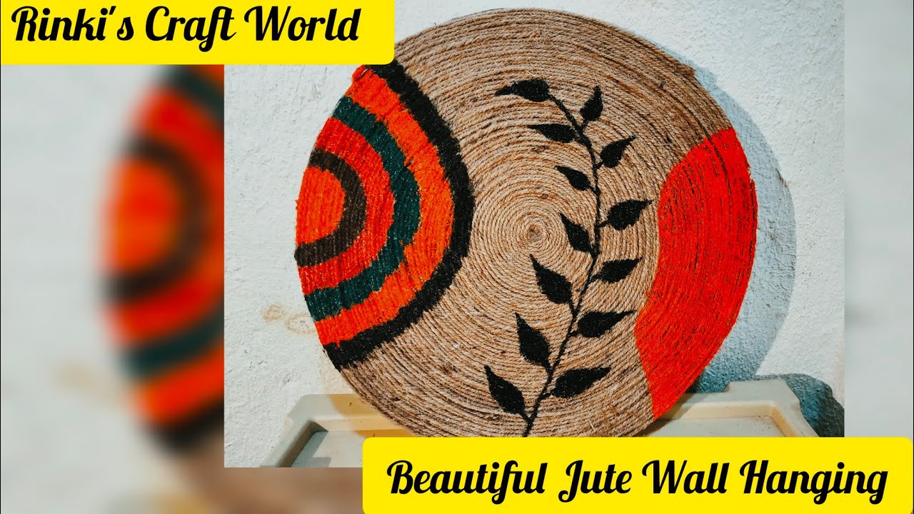 Handmade Jute Wall Hangings || Jute Craft Ideas || Rinki's Craft World ...