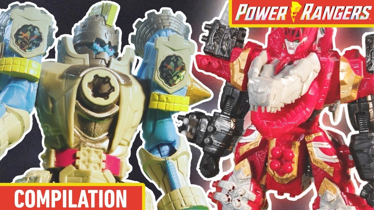 Dino Fury Megazord Vs Giant Boomtower 🤖 NEW Stop Motion ⚡ Power Rangers ...