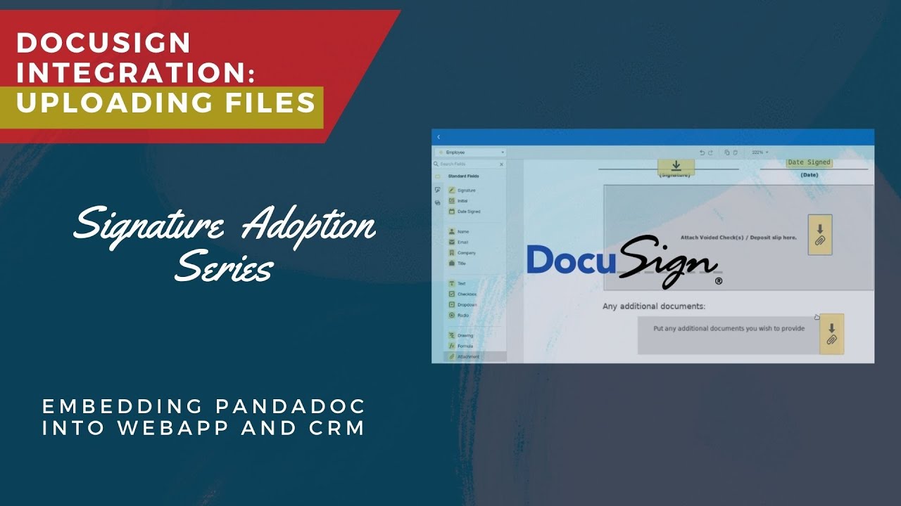 Docusign Integration: Uploading files | Signature Adoption Series - YouTube
