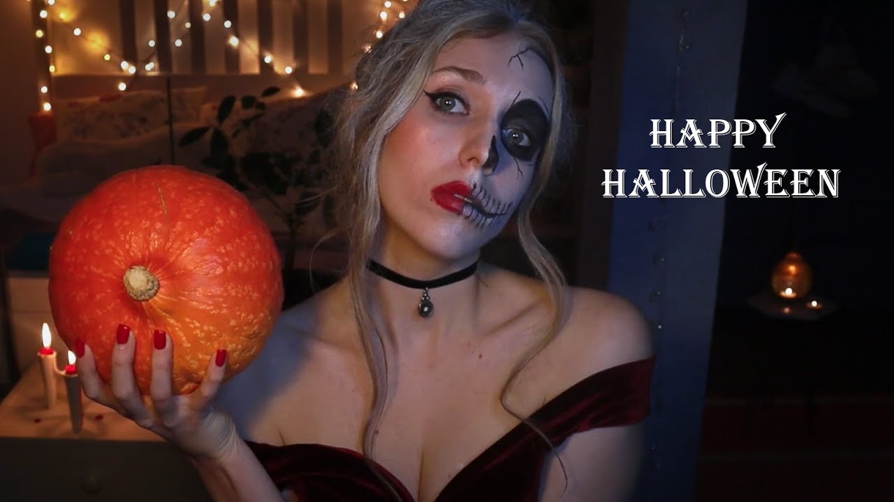 ASMR 🎃 Halloween Trigger Words (Darkness, Spooky, Candy..+), Pumpkin Tapping, Ghosts Haunt 👻 ...