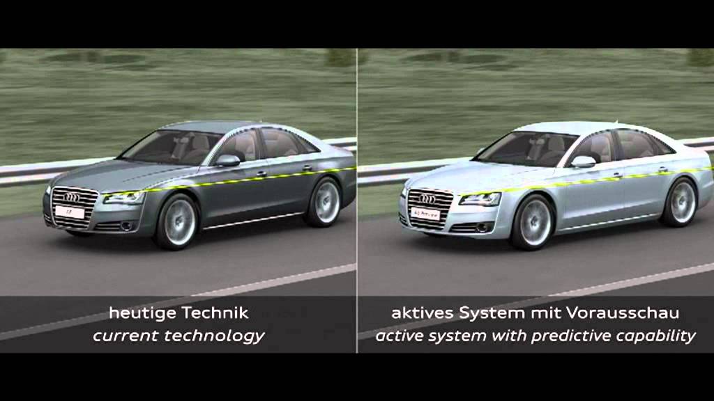 Audi's aktives Fahrwerk - Bodenwellen - YouTube
