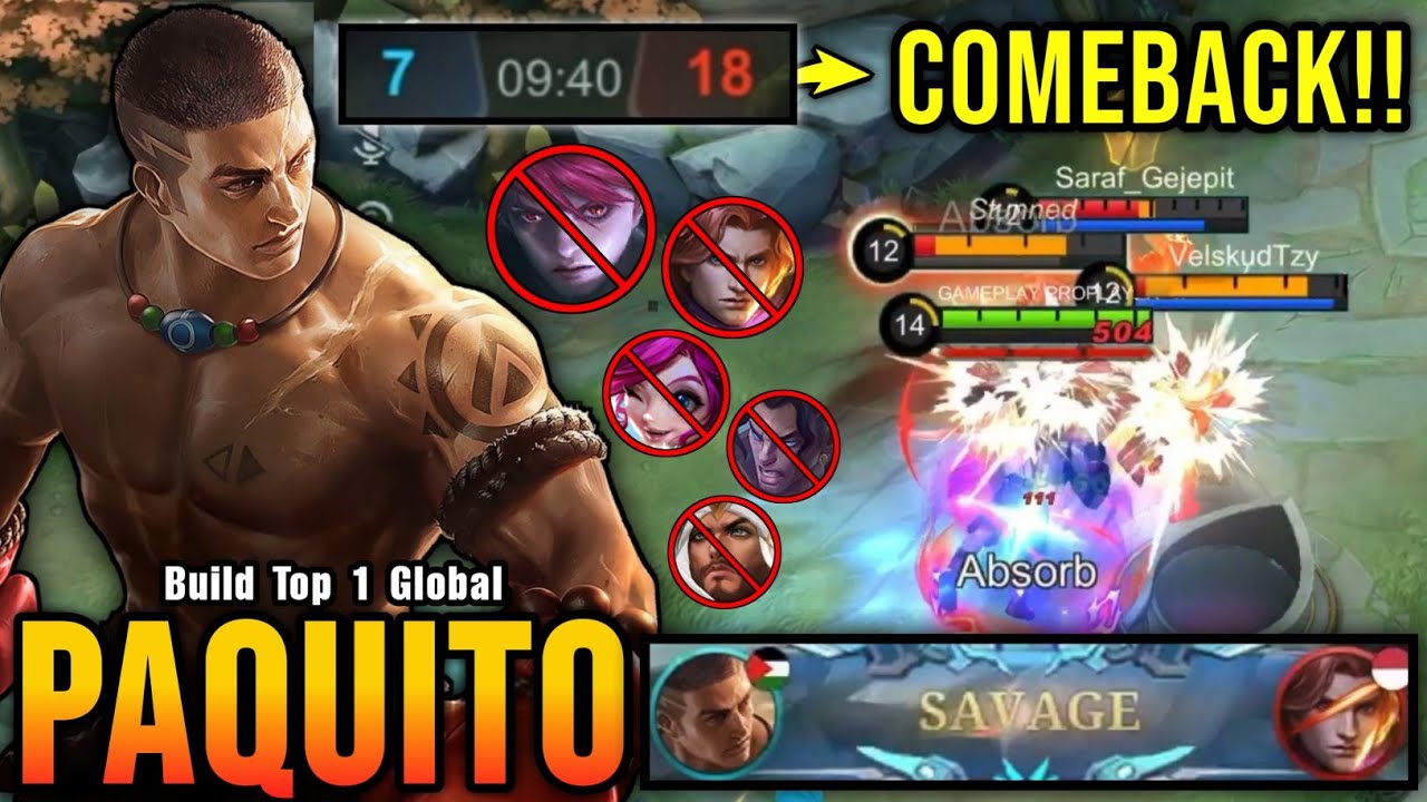 Paquito SAVAGE!! EPIC COMEBACK, 100% Super Intense Battle!! - Build Top ...