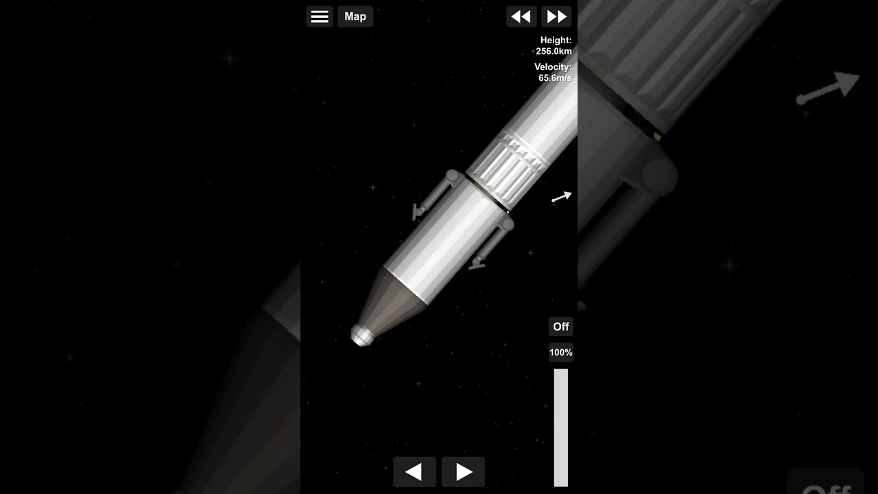 SFS Saturn V rocket moon landing and returning back to earth version 1. ...