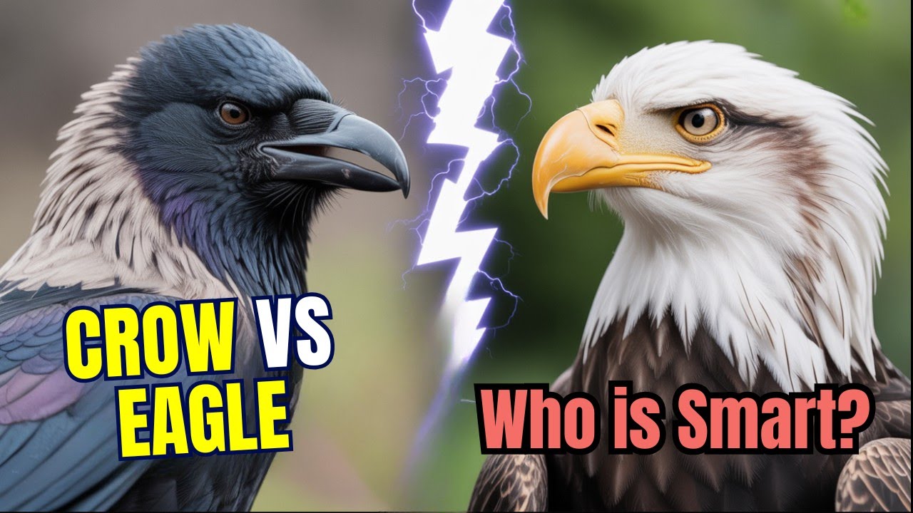 The Brave Crow vs The Mighty Eagle 🦅🐦 Who is Smart? | A Powerful ...
