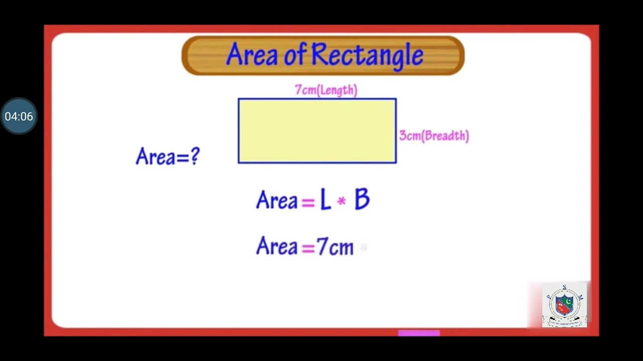 Grade: 4 - Mathematics (Area of a Rectangle) - YouTube
