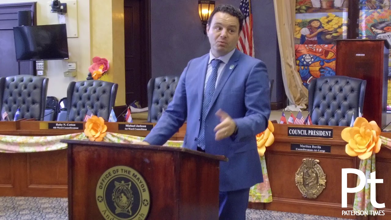 Andre Sayegh marks 100 days as Paterson mayor - YouTube