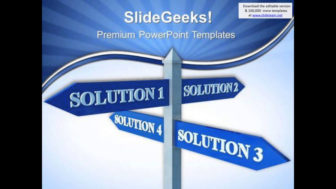 solution signpost business powerpoint templates and powerpoint themes ...