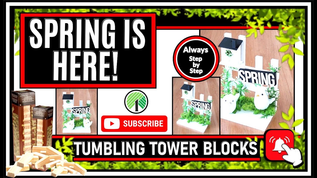 MAGNIFICENT TUMBLING TOWER BLOCKS BIRDHOUSE CUTE JENGA BLOCKS SPRING ...
