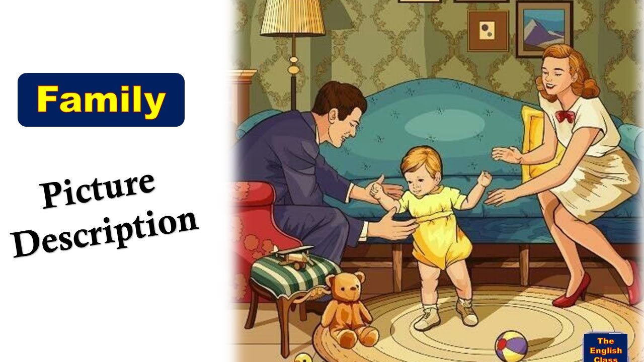 Family Picture Description || New Way Of Learning English # ...