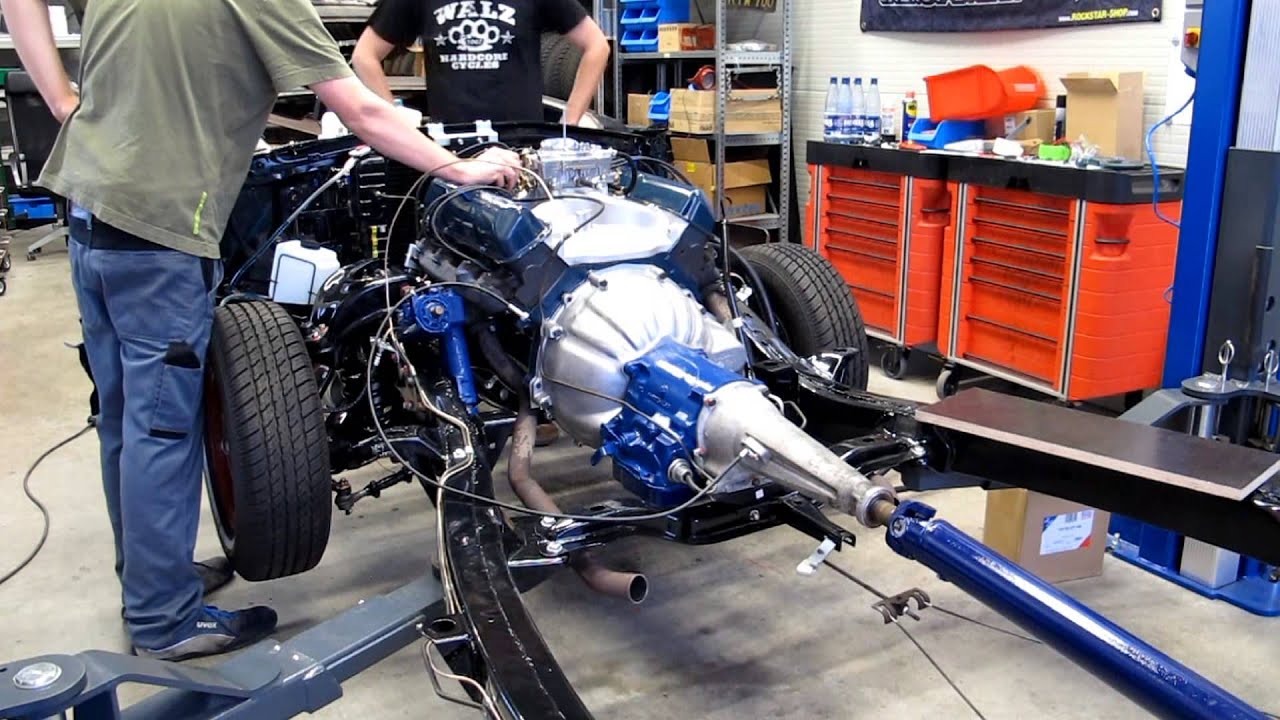 64 Ford Galaxie 500 408cui Stroker V8 first engine - YouTube