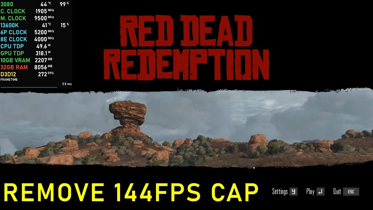 Red Dead Redemption 1 PC: Remove 144FPS cap - YouTube