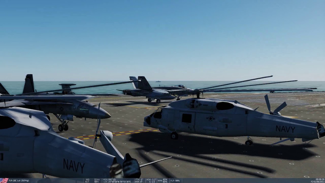 DCS Carrier Landing Practice plus mission editing test - YouTube