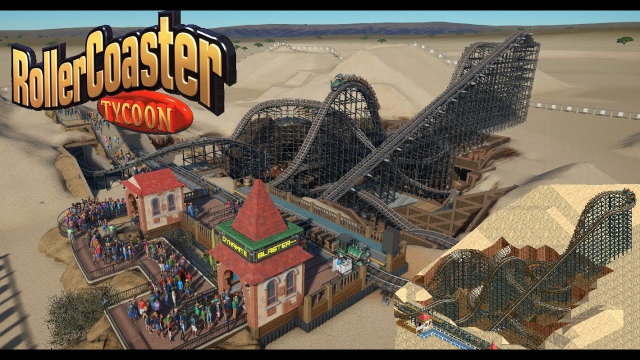 Planet Coaster - RCT1 Dynamite Dunes Mine Train Coaster (Dynamite Blaster) - YouTube
