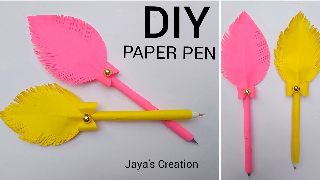 Easy Origami Paper Pen/Paper Pen/কাগজের তৈরি জিনিস/হাতের কাজ/Pen Making ...