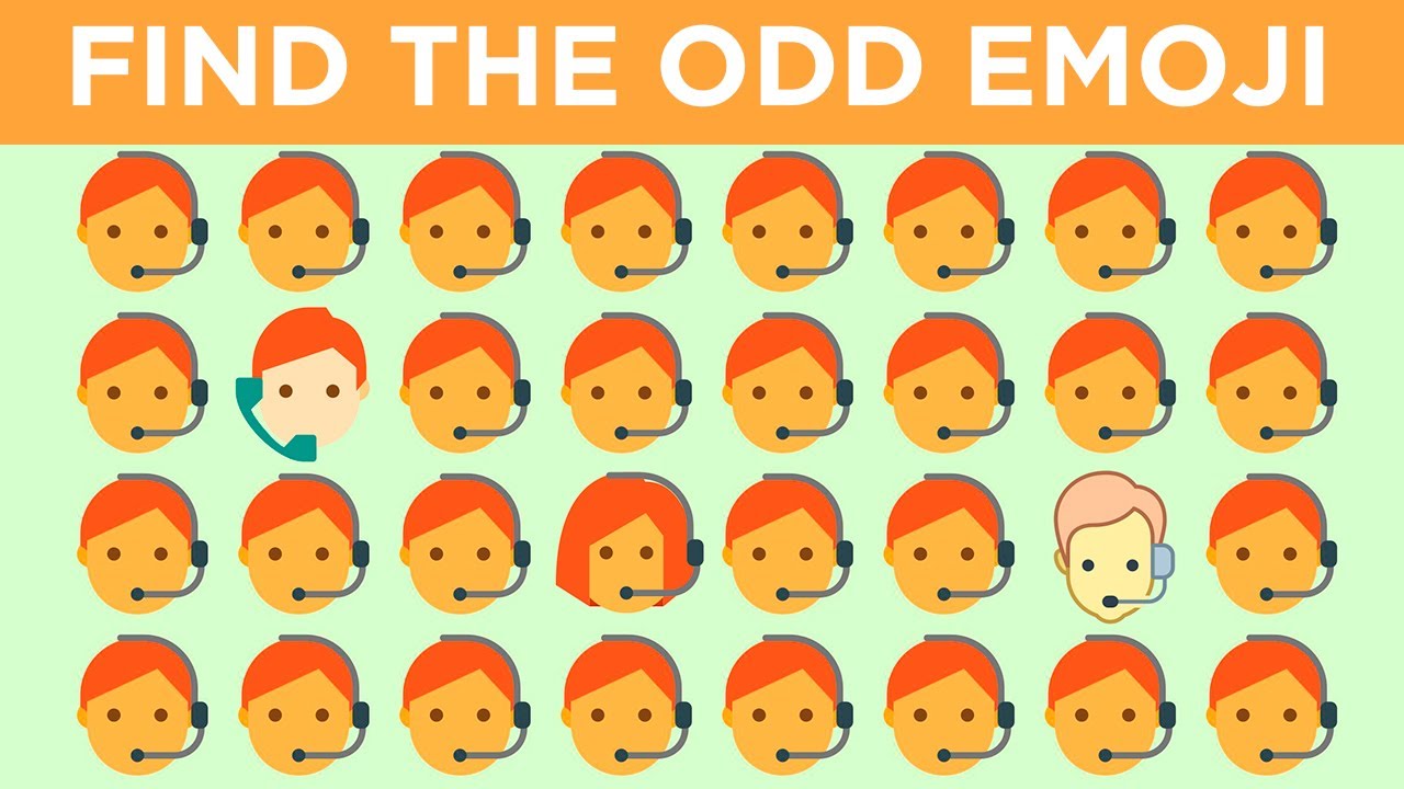 Find The Odd Emoji Out #45 - Difficult level by Harmi - YouTube