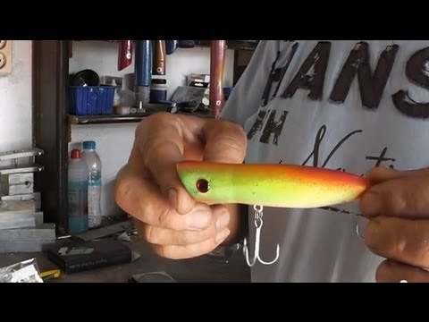 How to make a lure popper-ΚΑΤΑΣΚΕΥΑΣΤΕ ΕΝΑ ΑΠΟ ΤΗΝ ΑΡΧΗ ΜΕ ΞΥΛΟ΄΄sotos ...