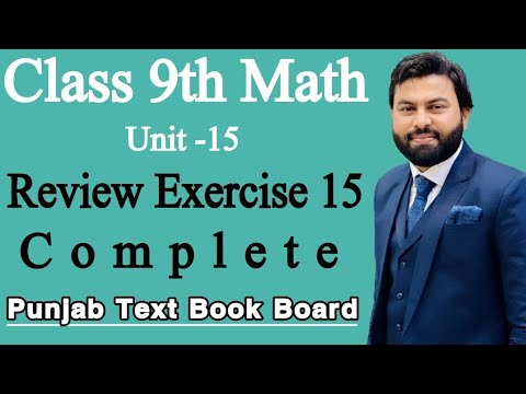 Class 9th Math Unit 15 Review Exercise 15- 9th Class Math Review ...