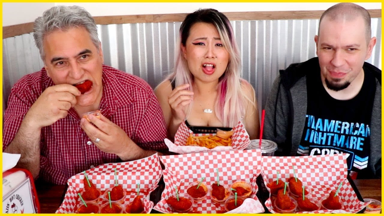 CAROLINA REAPER CHICKEN ROULETTE w/ JAY LENO (look alike) & Wreckless ...