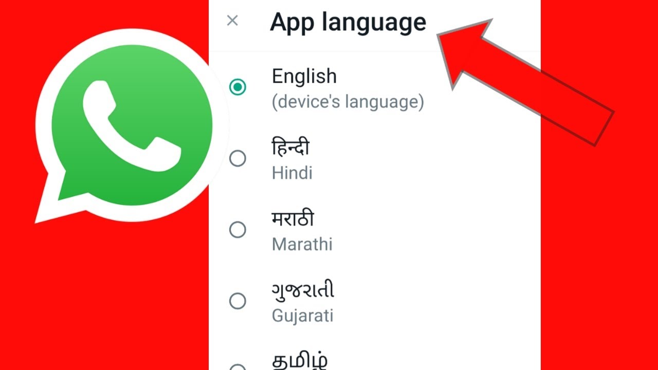 How To Change Whatsapp App Language | Whatsapp ka Language kaise Badle ...